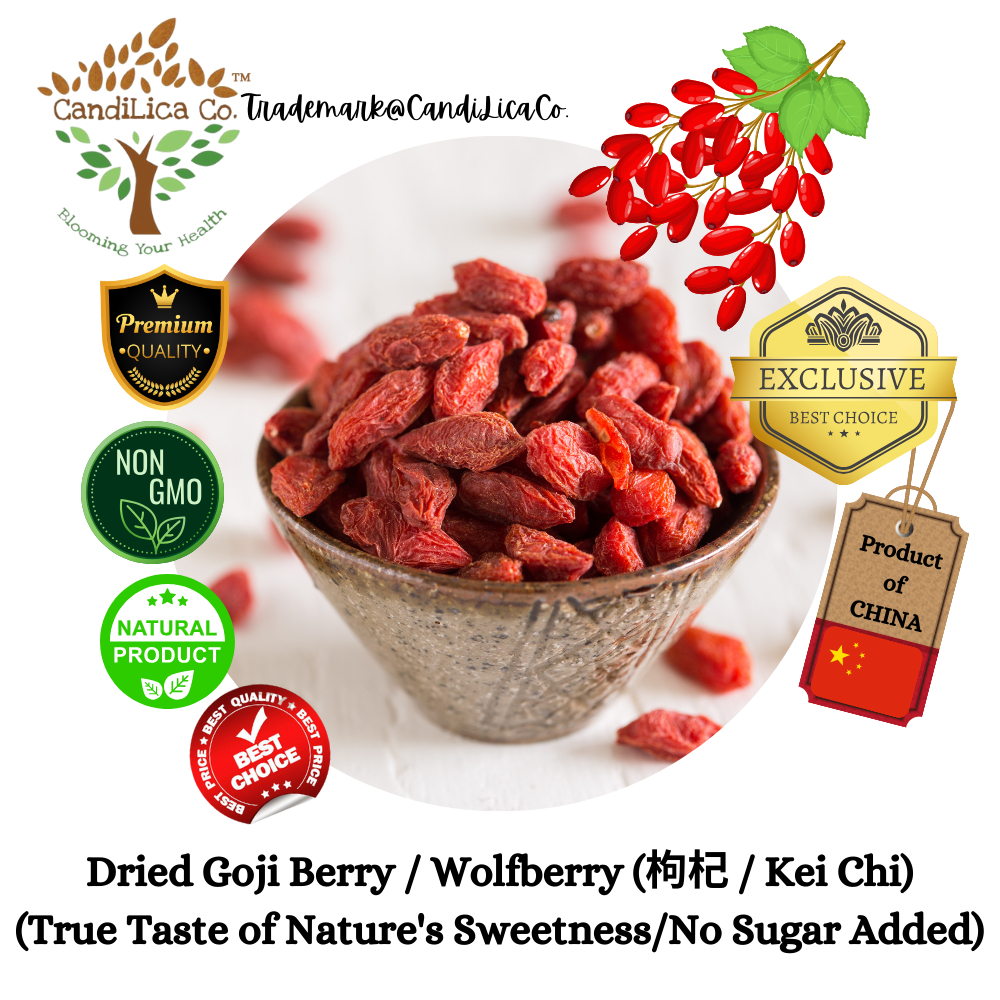CandiLica Co. Premium Imported Dried Goji Berry / Wolfberry (枸杞 / Kei ...
