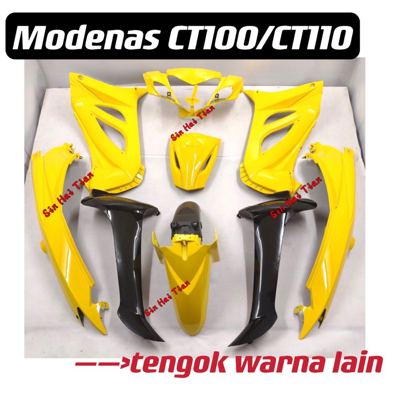 Modenas CT100/CT110 Cover Sets Complete Sets [Mseki] Yellow Hijau Red ...
