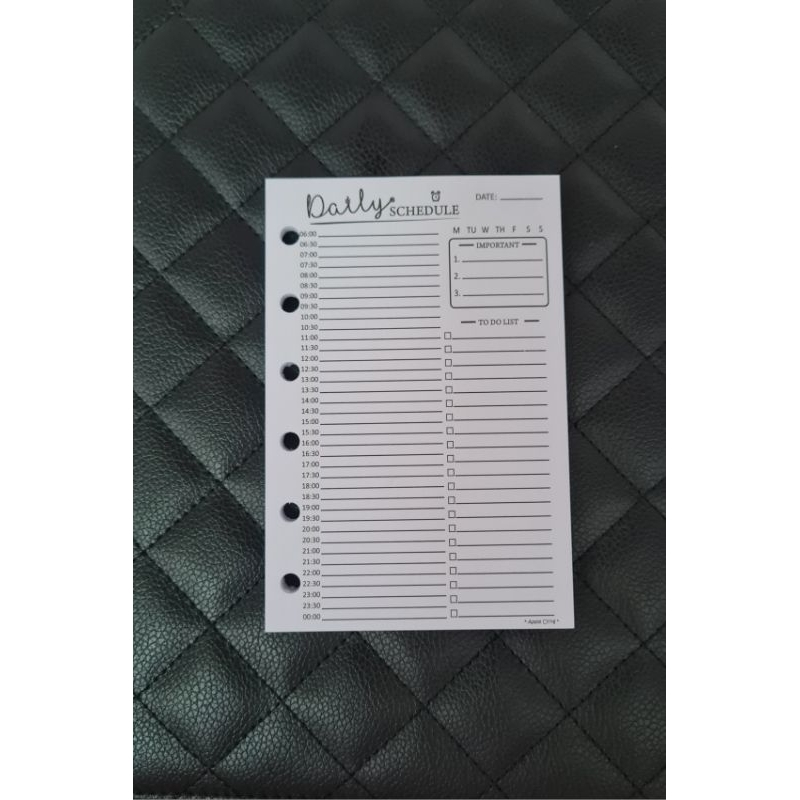 A7 DAILY TIME 6 RING PLANNER INSERT | Shopee Malaysia