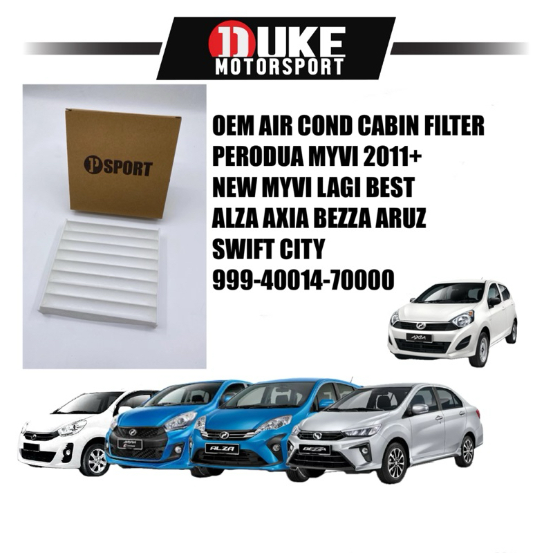 PERODUA Axia Aircond Filter Bezza,Aruz,Myvi Lagi Best,Myvi Icon,Myvi ...
