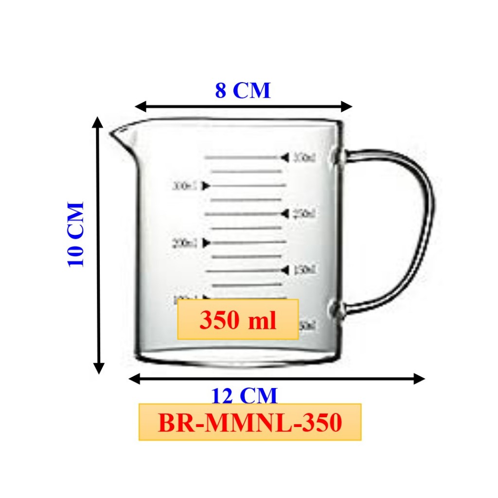 Measurement glass mug Borosilicate measurement mug Glass cup ...