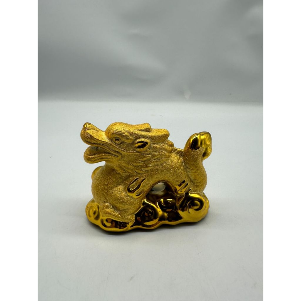 Golden Prosperity Dragon Figurine 2024 Dragon Year Paper Weight 龙年2024 ...