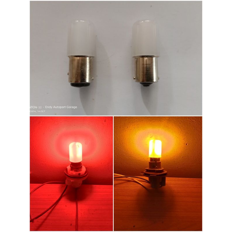 Red LED Bulb 1157 & Orange LED Bulb 1156 untuk lampu belakang albino ...