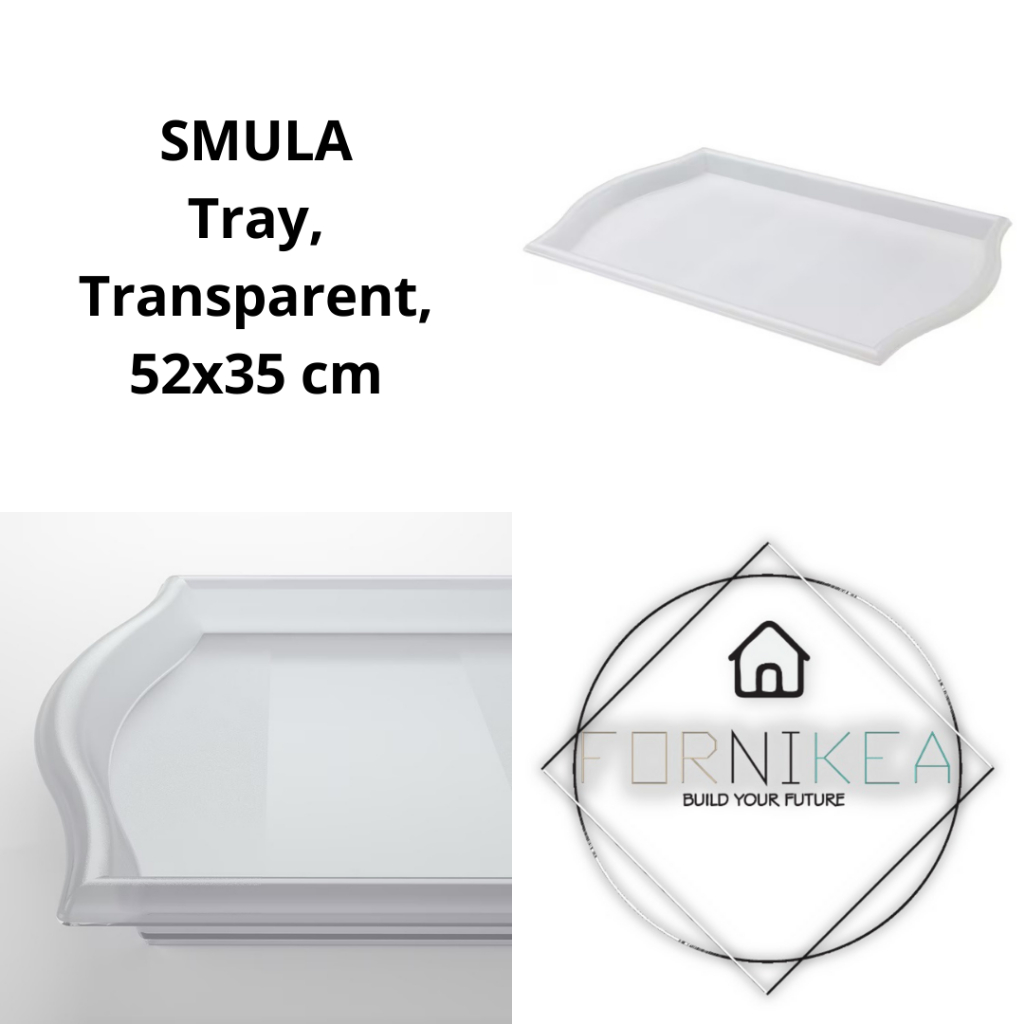 IKEA SMULA Tray, Transparent, 52x35 cm | Shopee Malaysia