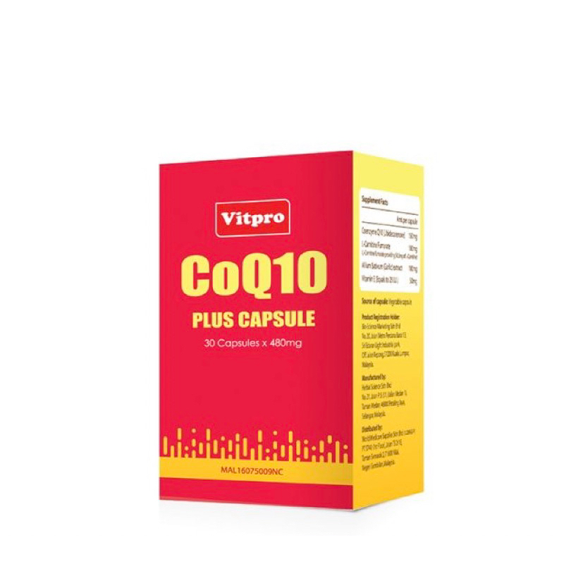 Vitpro Co-Q10 Plus Cap 480mg 30's | Shopee Malaysia