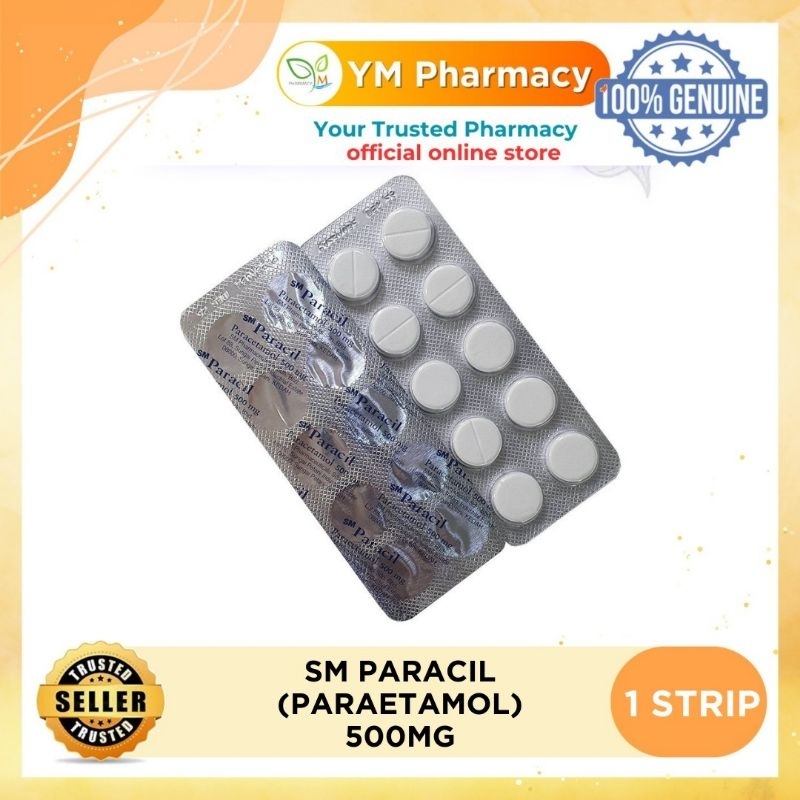 SM Paracil (Paracetamol 500mg) Tablet 10's [Exp:07/2026] | Shopee Malaysia