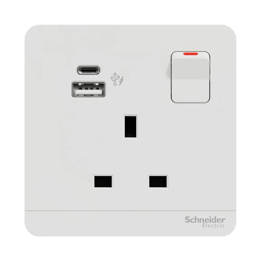 Schneider AvatarOn Series (LED & Extra) White Switches & Socket ...