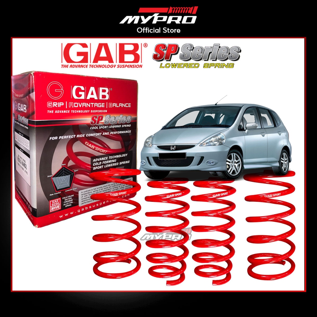 Best🔥HONDA JAZZ GD 2002-2007 GAB SP SPRING SPORT LOWERED SPRING ...