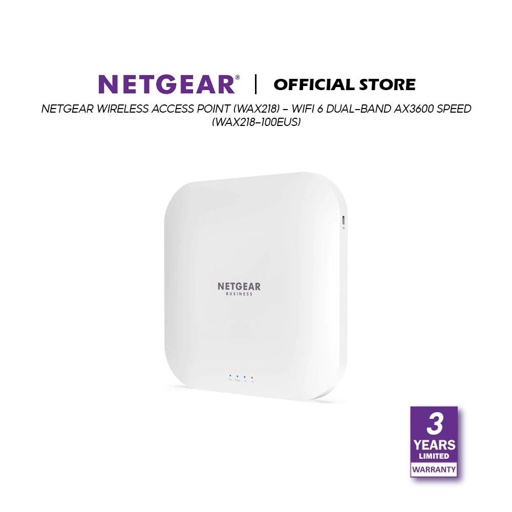 NETGEAR Wireless Access Point (WAX218) - WiFi 6 Dual-Band AX3600 Speed ...