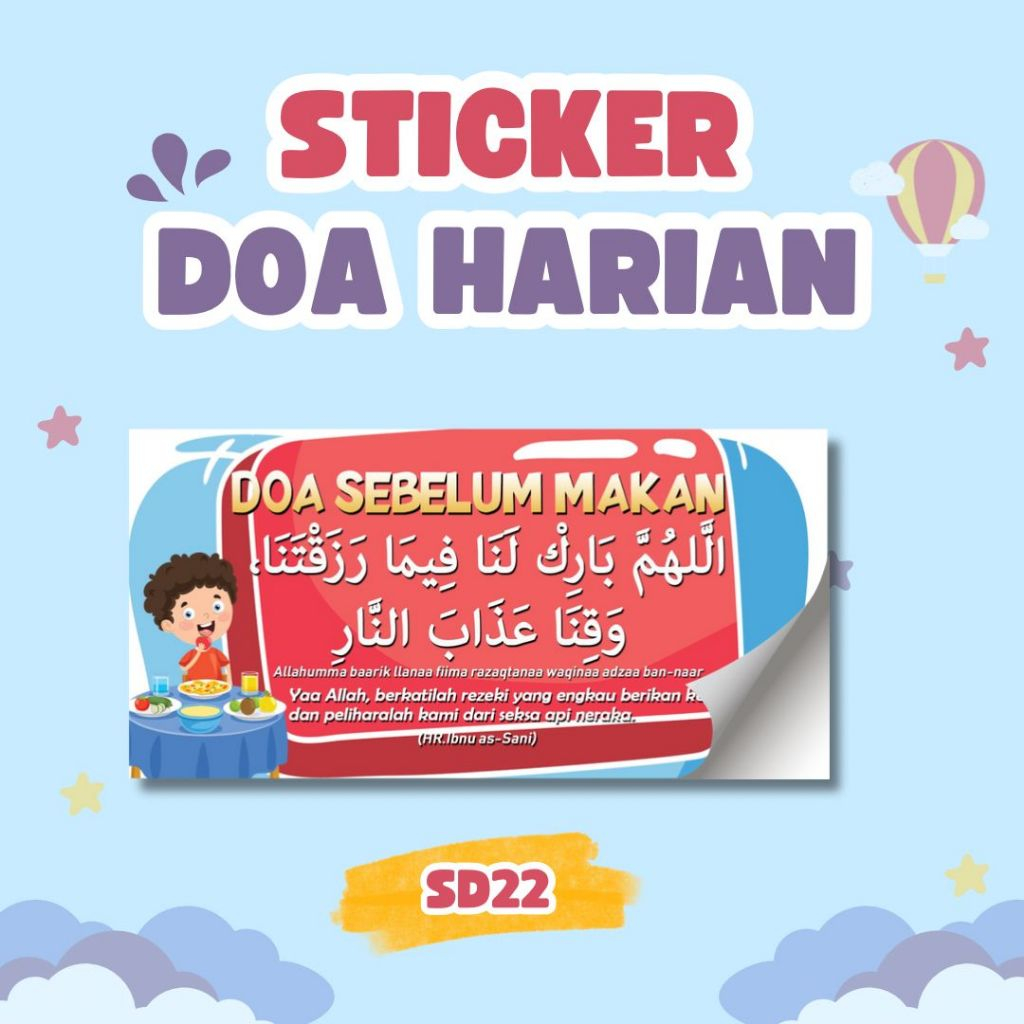 Sticker Doa Amalan Harian ( Waterproof & Tahan lasak ) | Shopee Malaysia