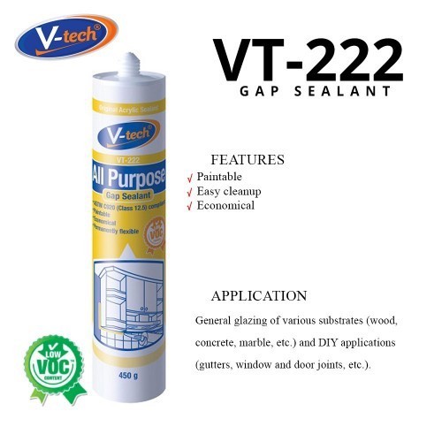 "V-Tech" VT-222 All Purpose Gap Sealant 450g | Shopee Malaysia