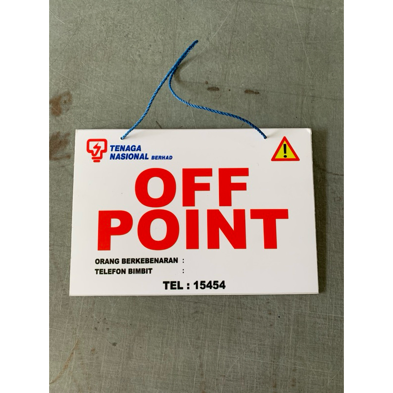 TNB OFF POINT Hanging Signage Substation / Pencawang | Shopee Malaysia