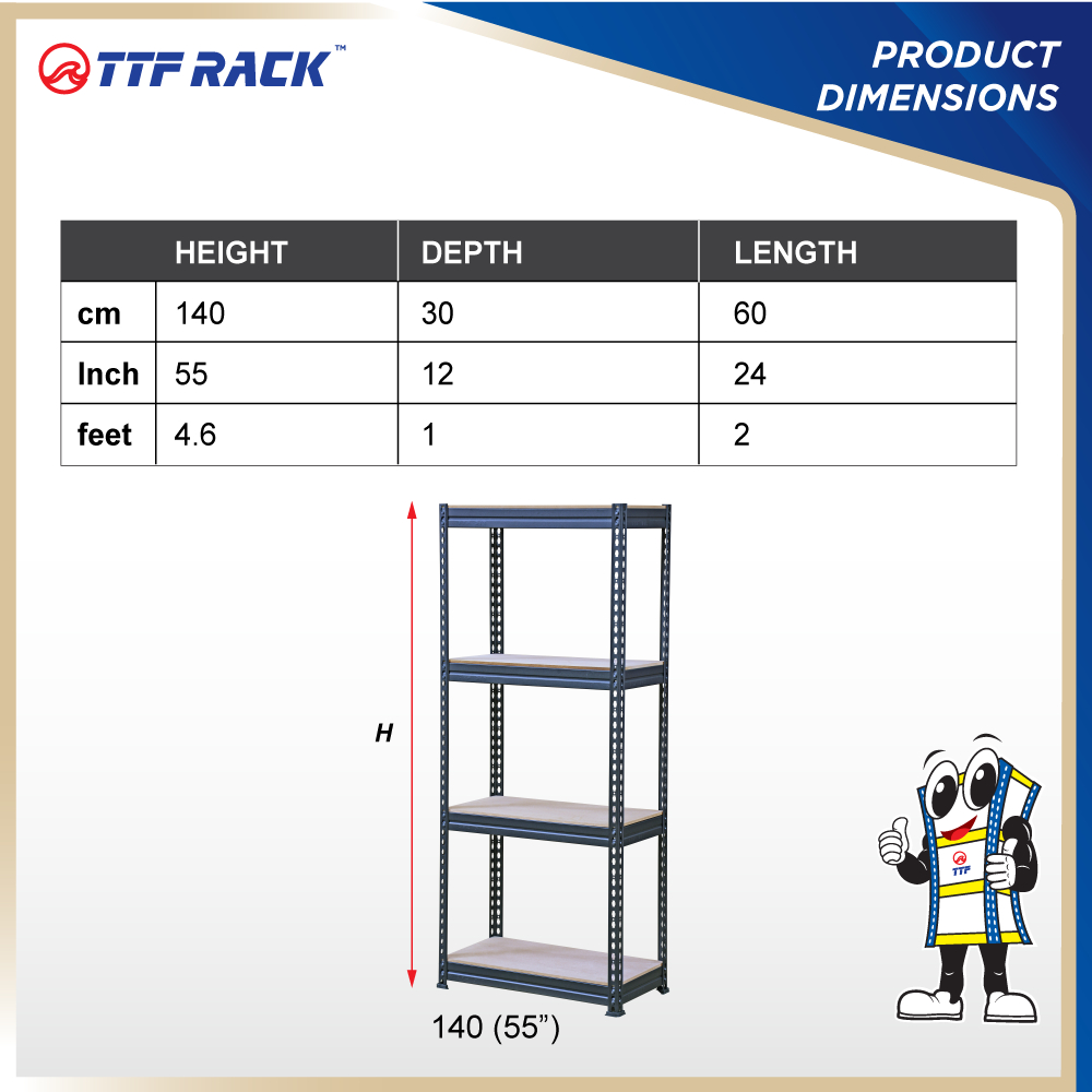 KOL PICK - TTF Rack™️ DIY RACK 2 in 1 Height 140-171cm/ Boltless Rack ...
