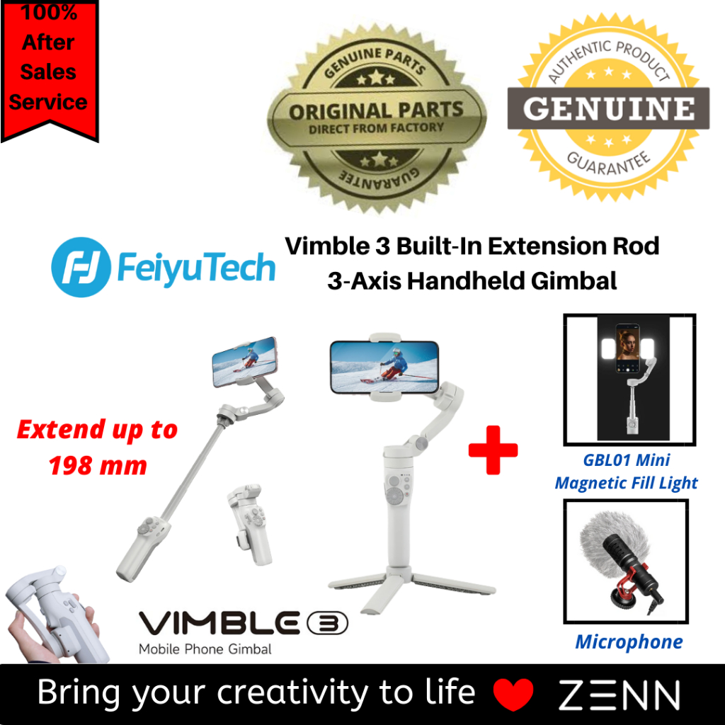 Feiyu Tech Vimble 3 3-Axis Extendable & Foldable Smartphone Gimbal ...