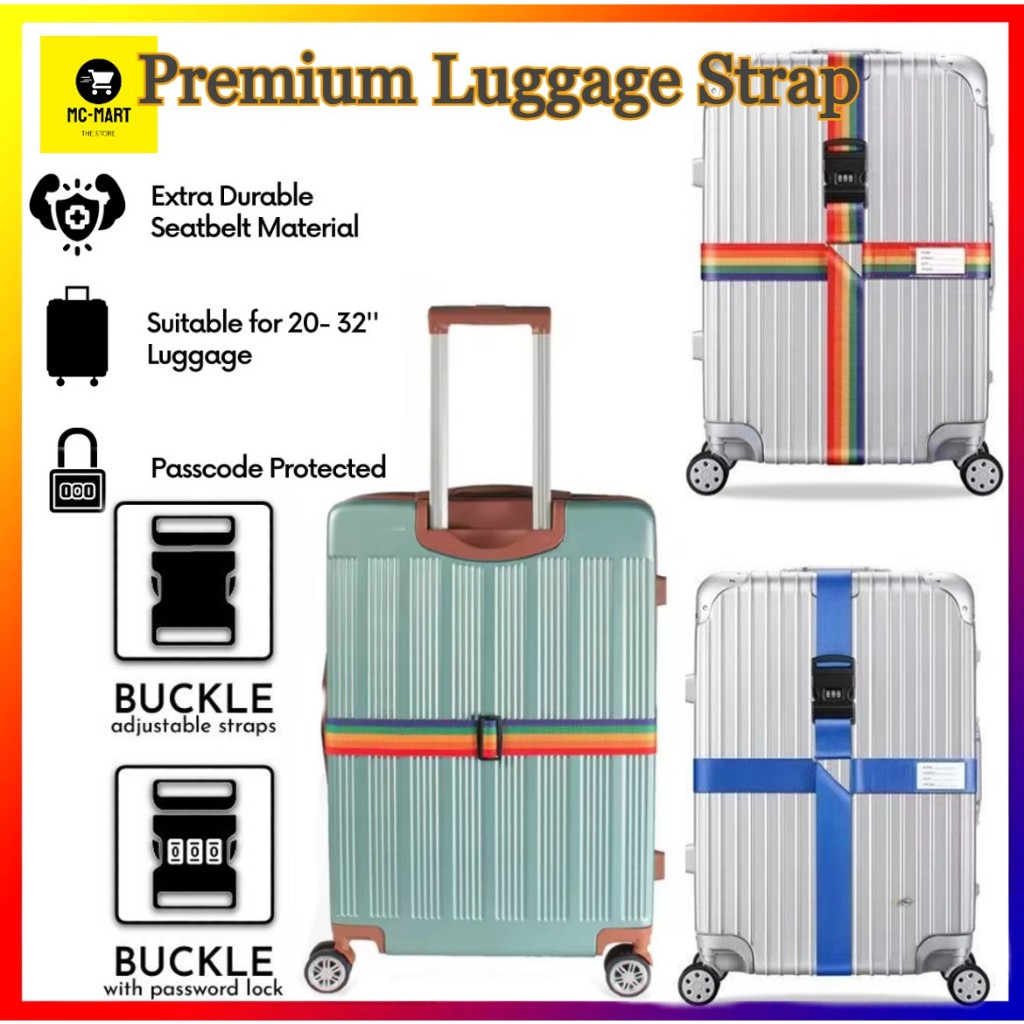 Premium Luggage Strap Password Digital Lock Bag Suitcase Adjustable ...