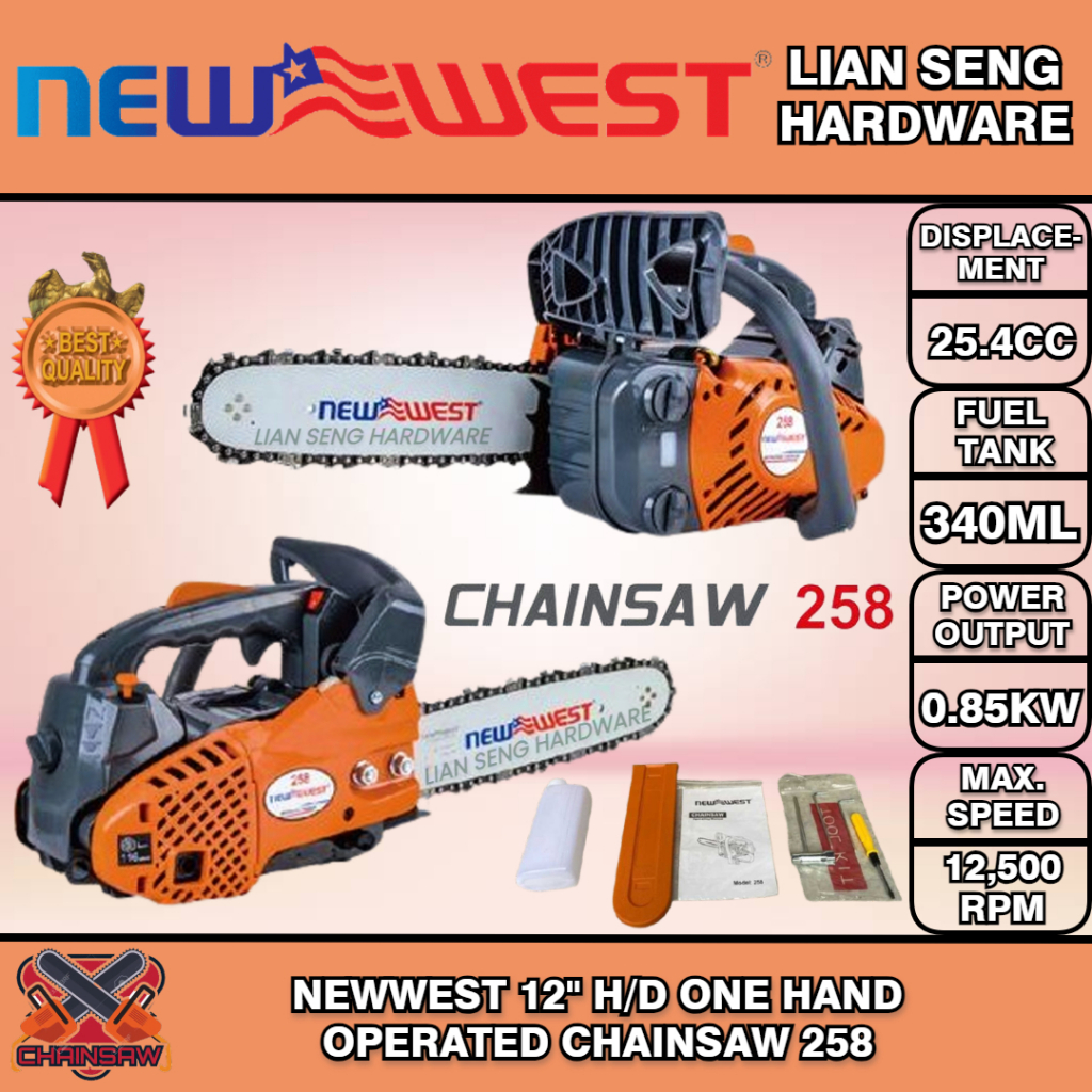 NEWWEST 12" HEAVY DUTY ONE HAND OPERATED CHAINSAW 258 | Shopee Malaysia