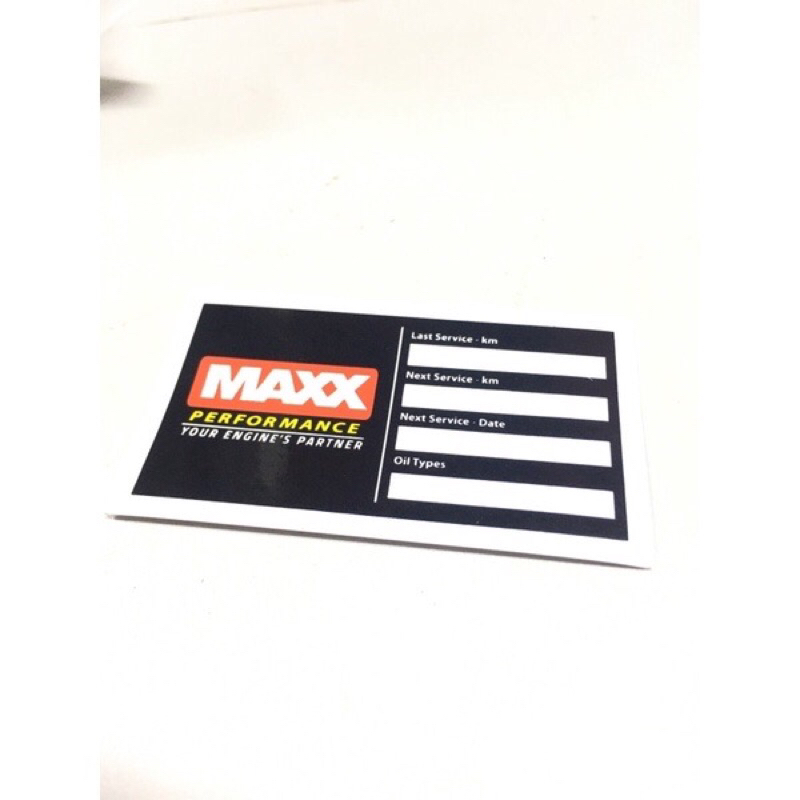 STICKER MILEAGE MAXX PERFORMANCE MAXX OIL STIKER MOTOR STICKER CAR ...