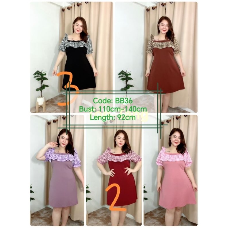 saiz besar/plus size stretchable women dress 大码超弹连衣裙 | Shopee Malaysia