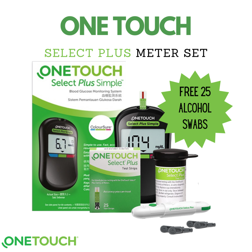 ONE TOUCH Select Plus Glucose Meter Full Set [OneTouch] | Shopee Malaysia