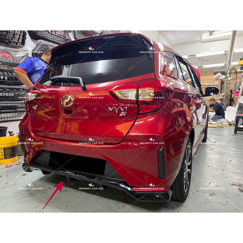 Perodua Myvi Facelift 2022 2023 Rear Diffuser Lip V1 | Shopee Malaysia