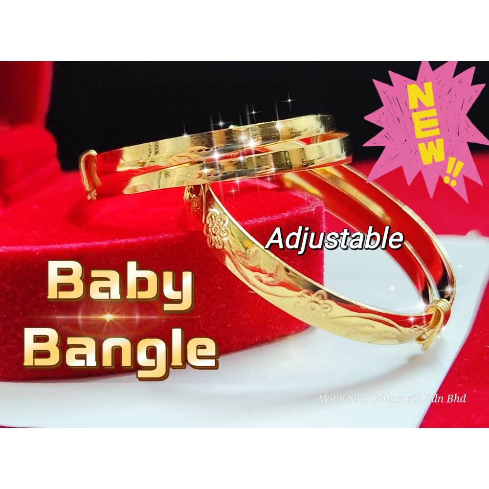 Wing Sing Gelang Tangan 916 Gelang Baby Bayi Emas / 916 永昇可调节满月宝宝黄金手镯 ...
