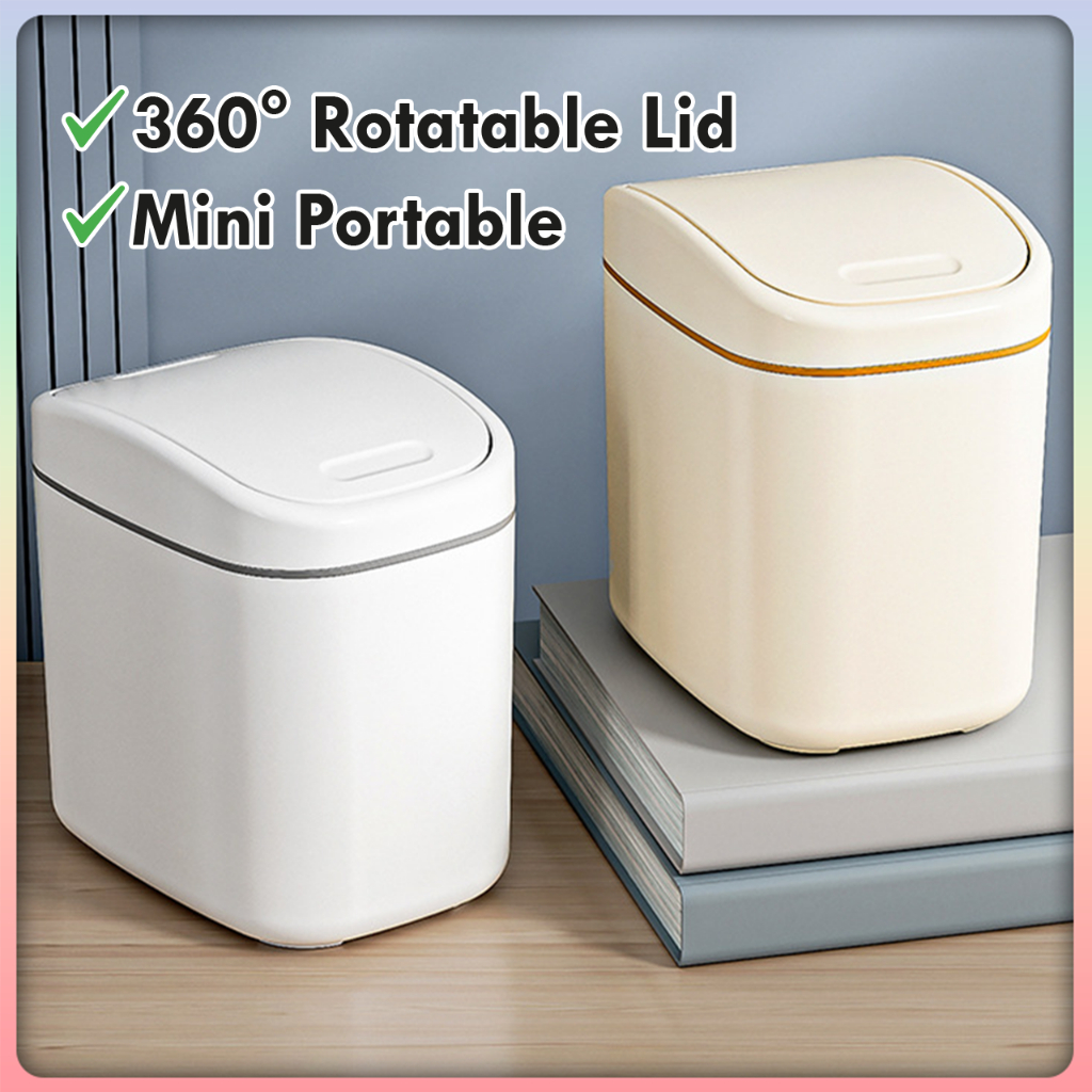 RBW- Mini Office Table Desktop Dustbin Rubbish Bin Trash Bin with ...