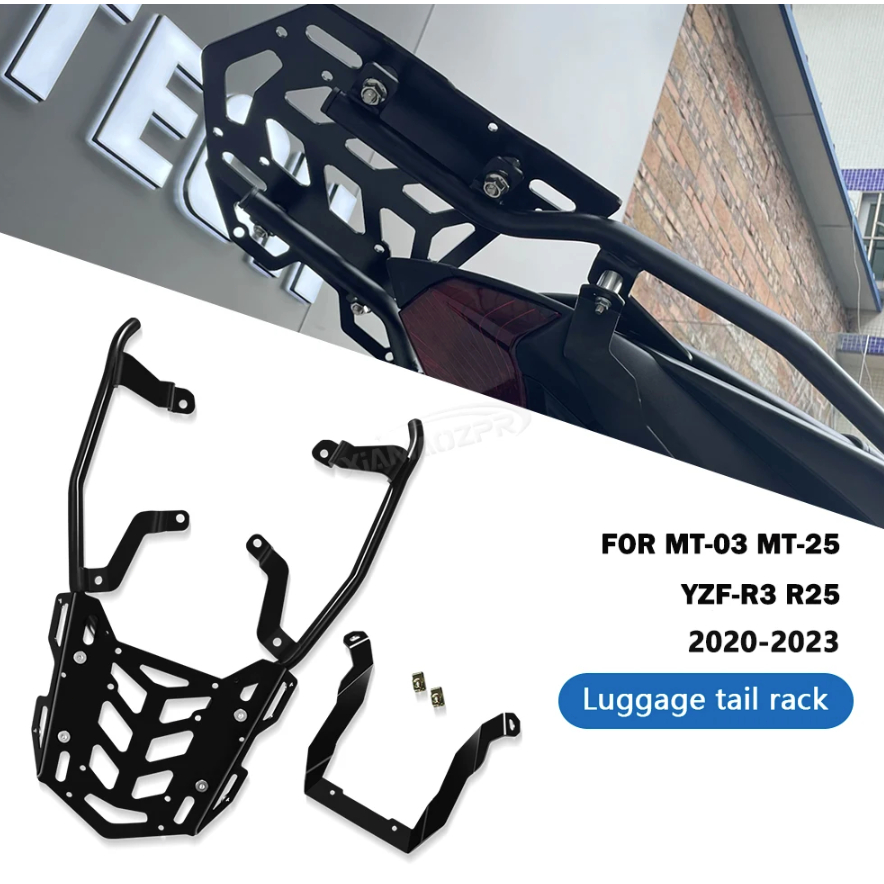 FOR YAMAHA MT-03 MT-25 YZF-R3 R25 2020-2023 Rear Carrier Luggage Rack ...
