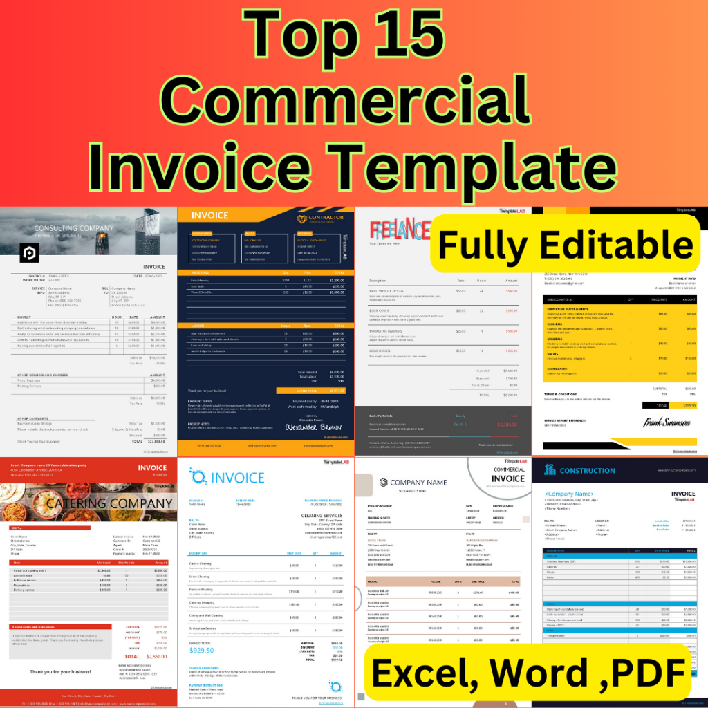 Top 15 Invoice Templates [Excel, Word, PDF] Editable | Shopee Malaysia