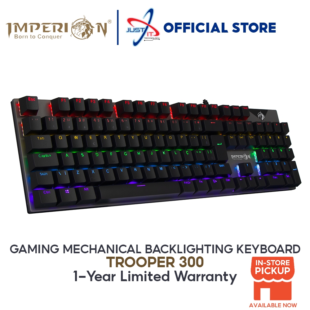 Imperion Trooper 300 Backlighting Gaming Wired Keyboard - Blue Switch | Shopee Malaysia