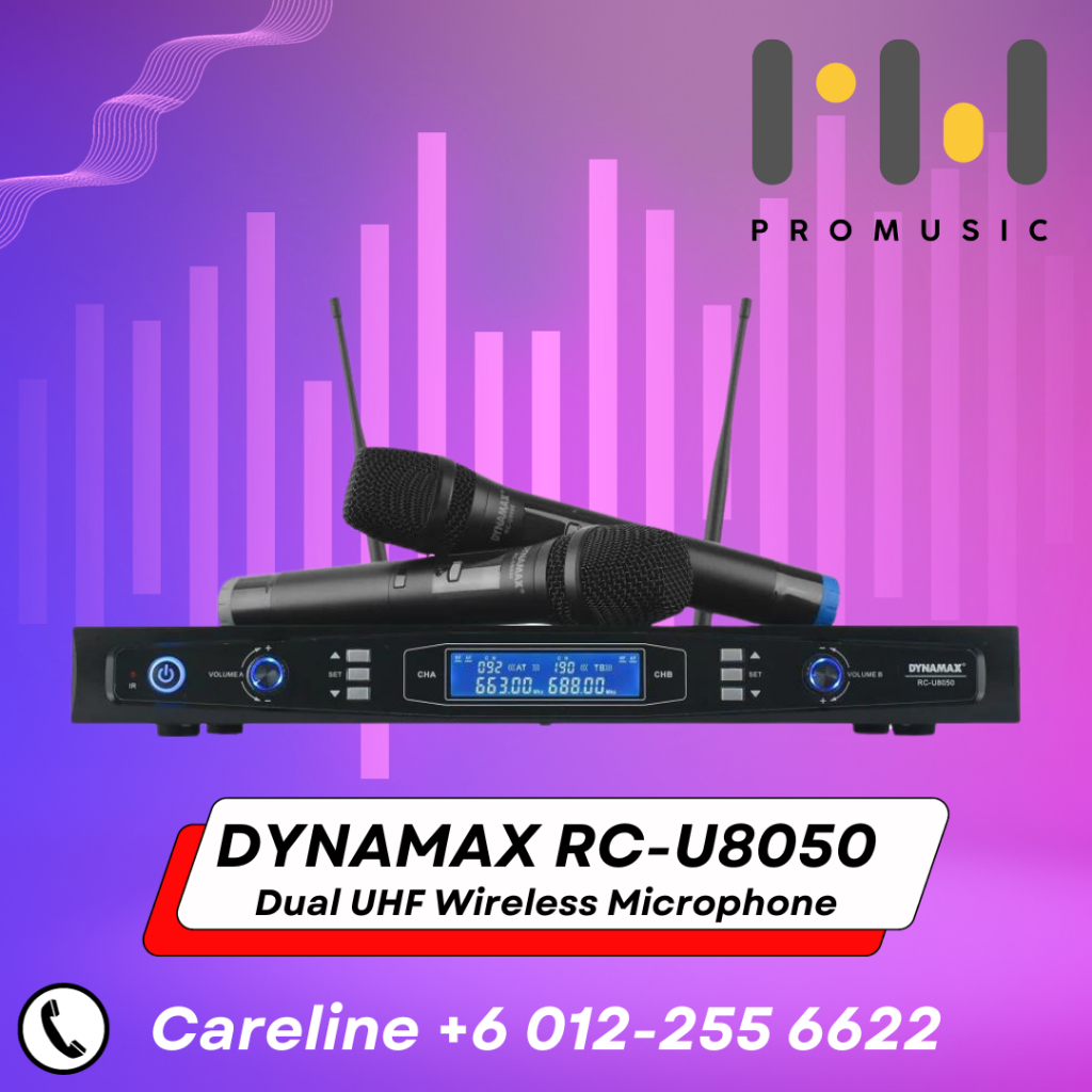 DYNAMAX RC-U8050 Dual UHF Wireless Microphone | Shopee Malaysia