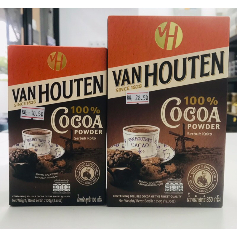 VAN HOUTEN SINCE 1828 Cocoa Powder 100g/350g | Shopee Malaysia
