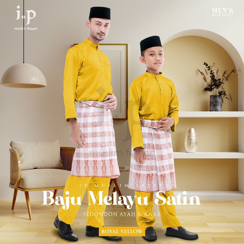 𝐈.𝐏 𝐌𝐮𝐬𝐥𝐢𝐦 𝟐𝟎𝟐𝟒 ♥ BAJU MELAYU PASANG KUNING DIRAJA | Shopee Malaysia