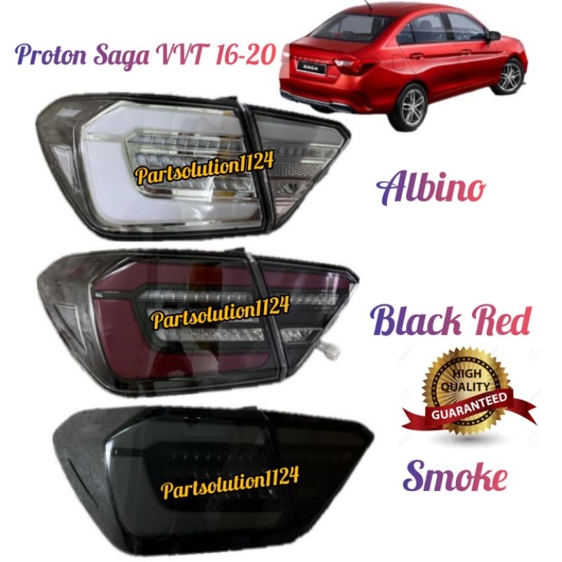 PROTON SAGA VVT TAIL LAMP V2 SPEC 16-20 (SMOKE,ALBINO,BLACK RED) REAR LAMP | Shopee Malaysia