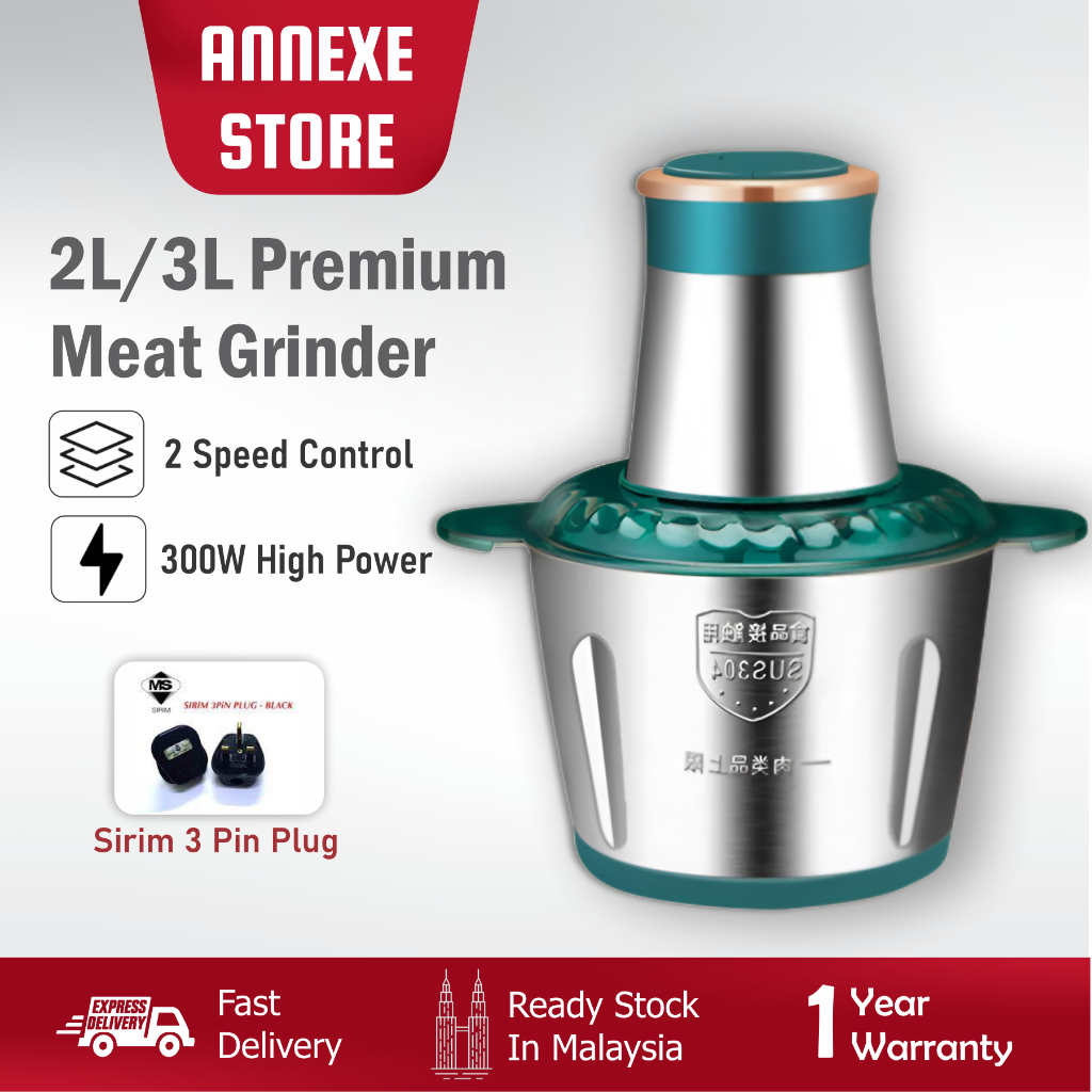 Stainless Steel Blender & Mixer Food Chopper Electric Meat Grinder Food ...
