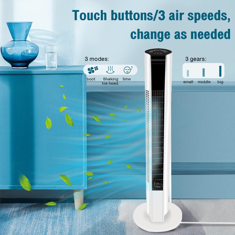 Simmo Tower Fan Bladeless Fan Remote Control Bladeless Standing Fan ...