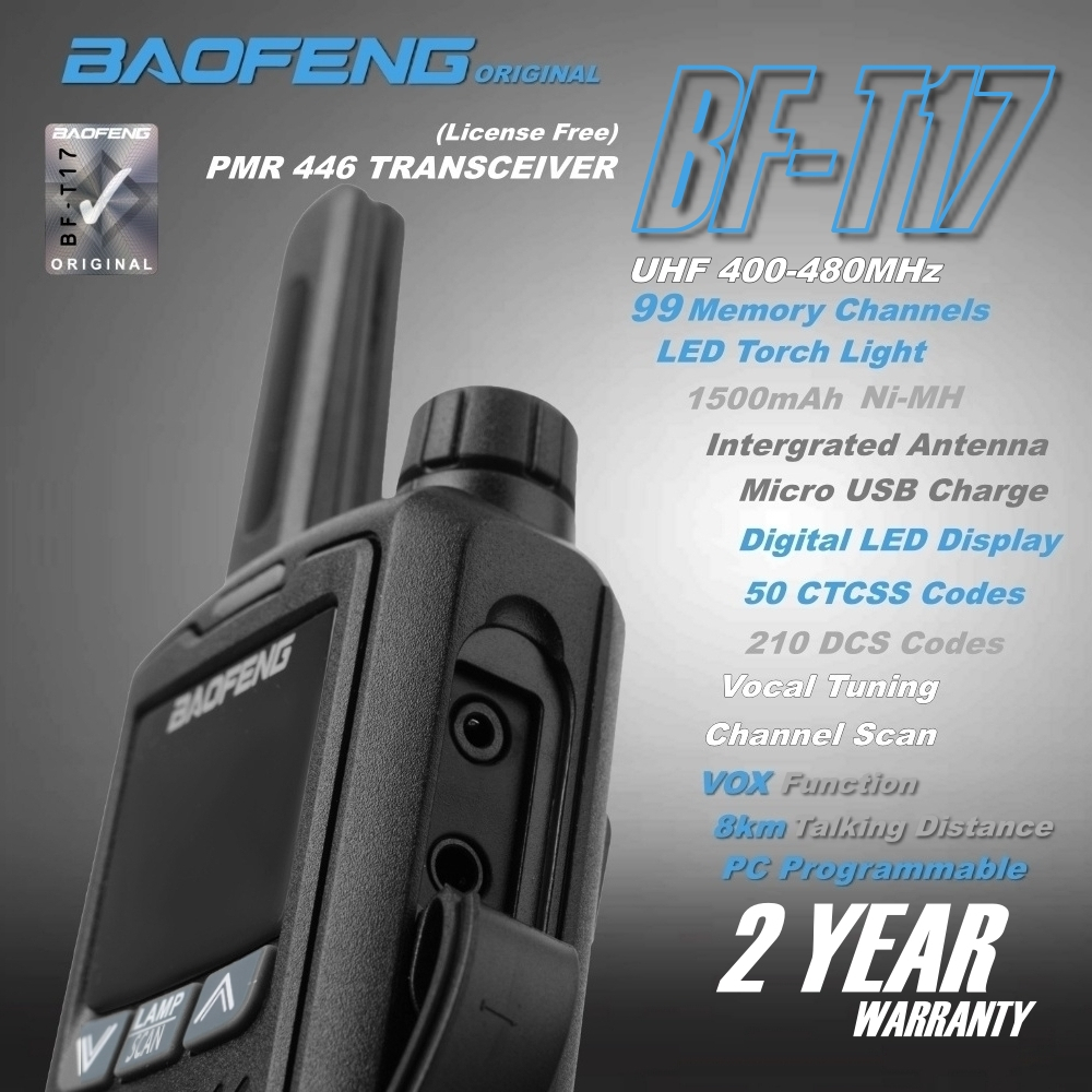 BAOFENG FRS License Free Digital Display Walkie Talkie BF-T17 | Shopee Malaysia