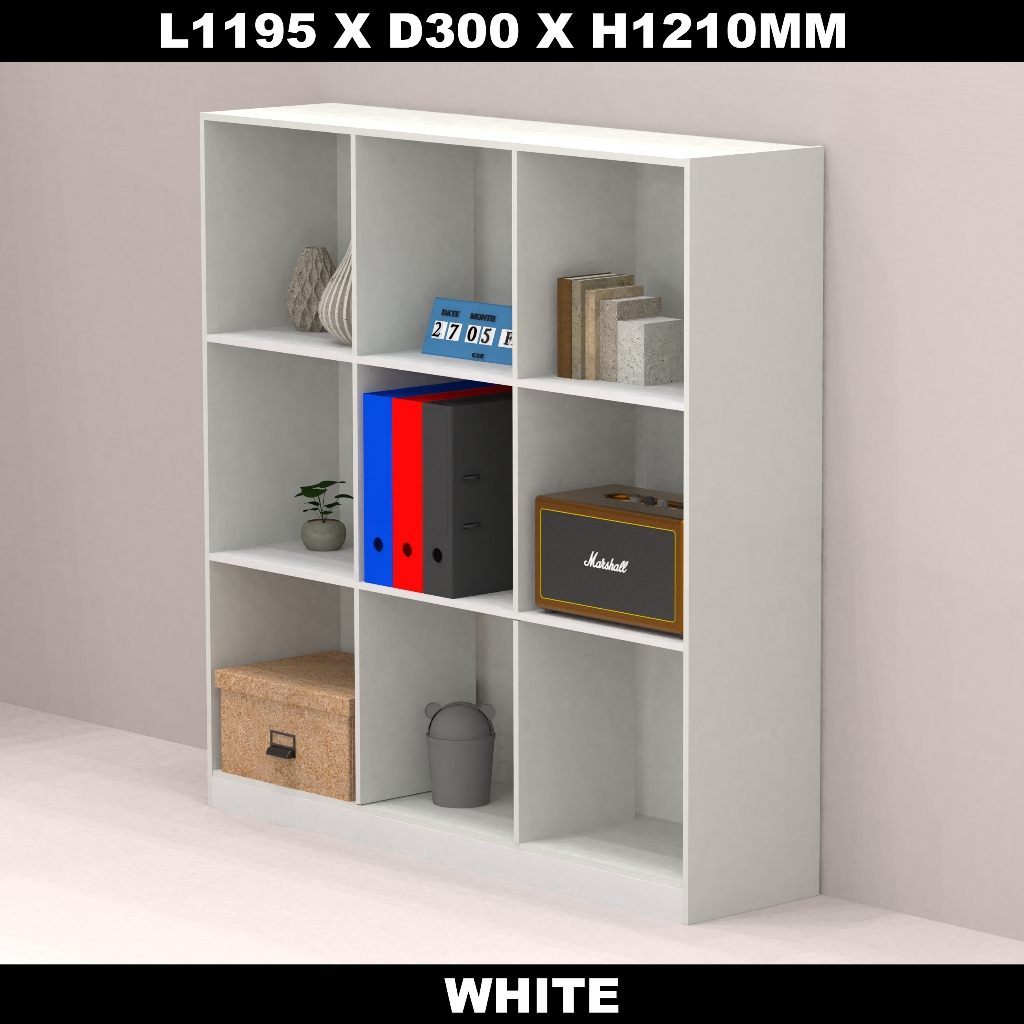 Mobilia 9 Tier Bookcase / 9 Cube Bookcase / Almari Buku / Rak Buku Rack ...