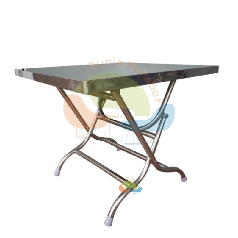 Meja Lipat Segi Empat Keluli Tahan Karat/Meja Kerja Segiempat /Meja ...