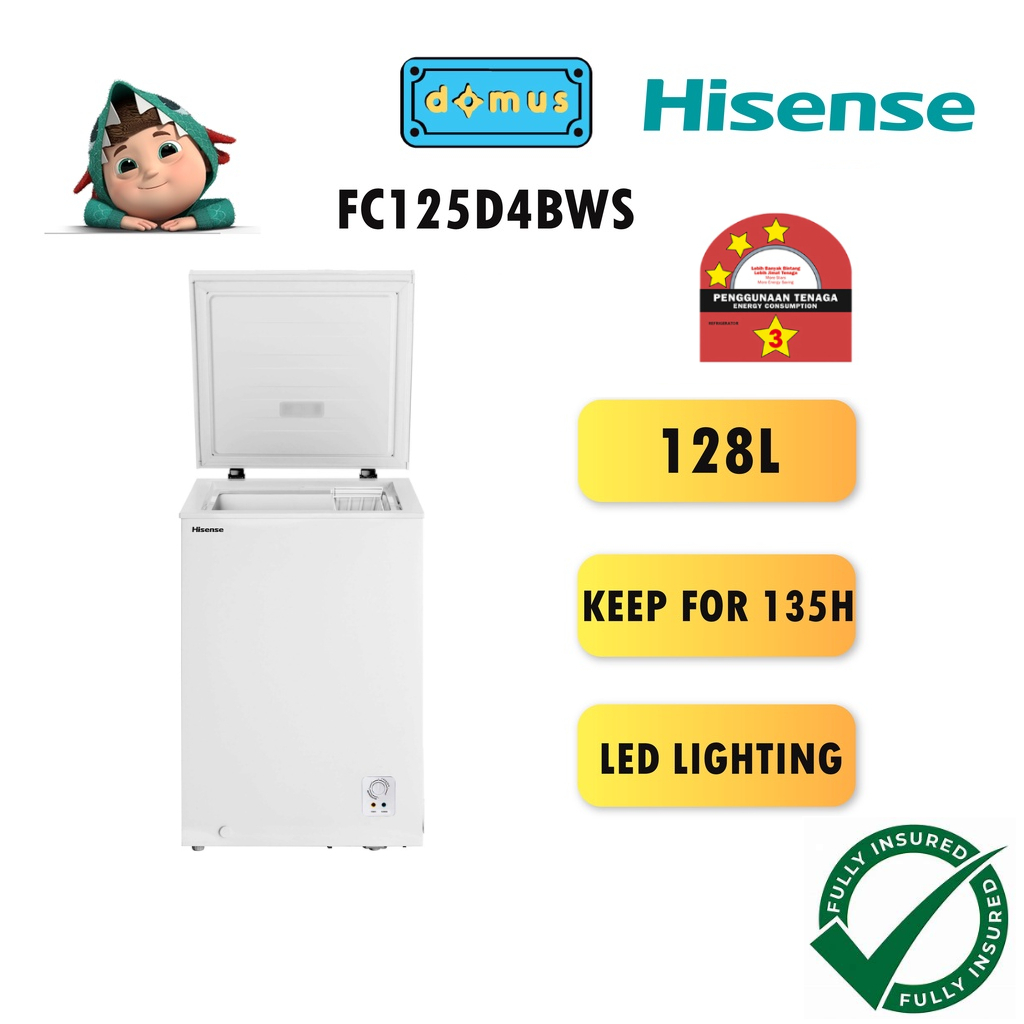Hisense Mini Chest Freezer 128L Peti Freezer Murah Deep Freezer Mini ...
