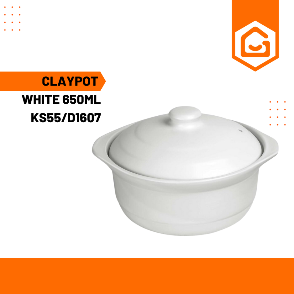 READY STOCK CLAYPOT WHITE 650ML KS55/D1607 | Shopee Malaysia