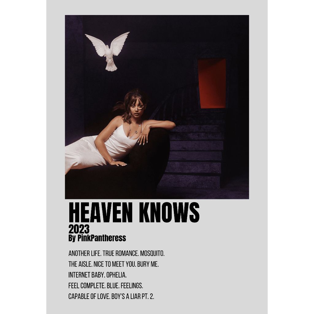 Album Cover Poster Heaven Knows by PinkPantheress | Shopee Malaysia