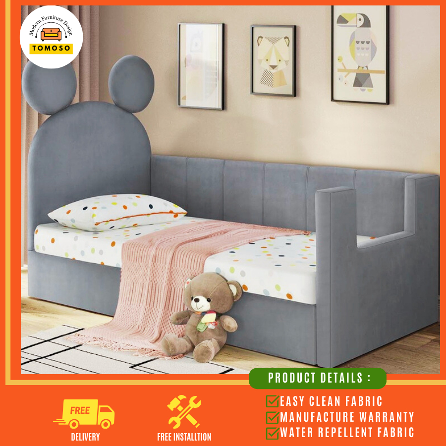 (Custom Color) Mickey mouse katil single bed frame single bed frame ...
