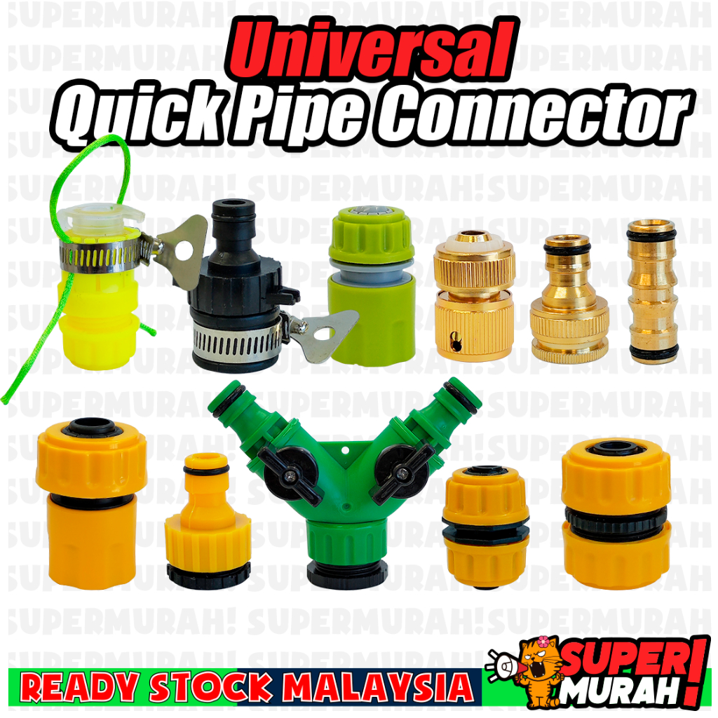Plastic Brass Water Tap Universal Adapter Quick Pipe Connector Garden ...