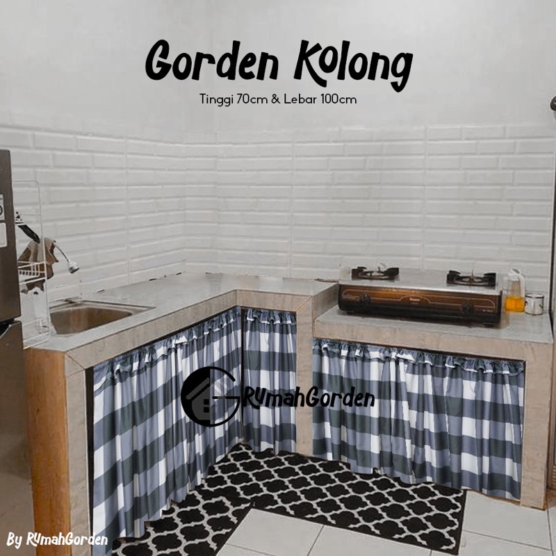 skirting kabinet langsir dapur langsir sinki skirting sinki cover dapur ...