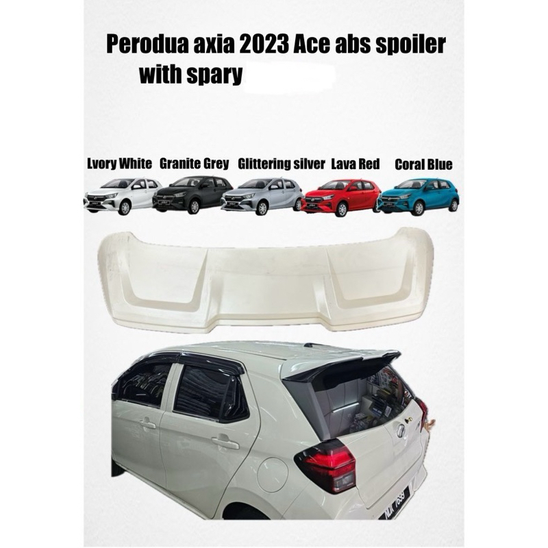 Perodua axia 2023 2024 2025 ACE rear roof top spoiler side garnish ...