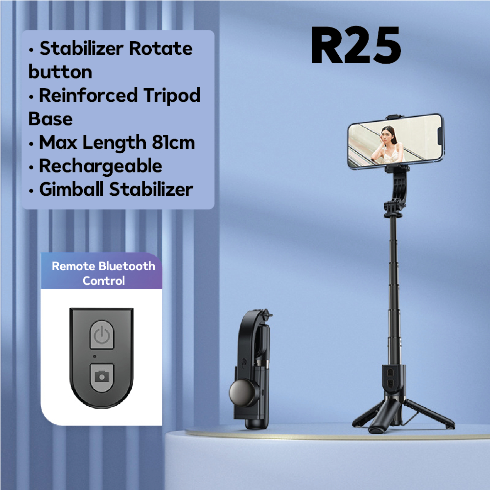 Gimbal Stabilizer Tripod 3 in 1 Selfie Stick For Phone Stabilizer ...