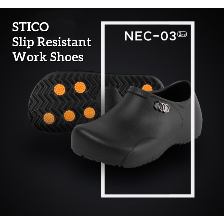 STICO Korea NEC-03 2nd Technology Slip Resistant Work Shoes Chef's Shoes | Shopee Malaysia
