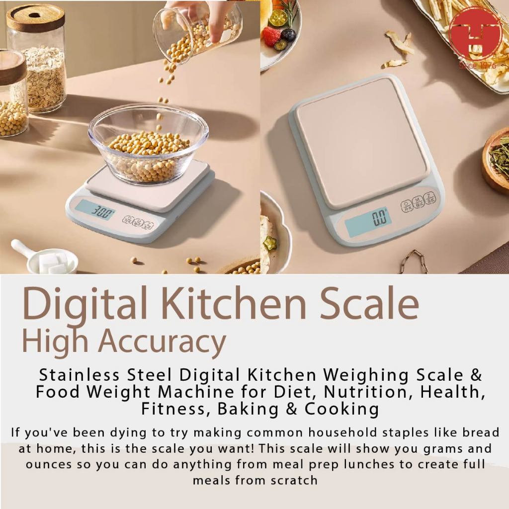 [TeoHin] Digital Kitchen Scale High Accuracy Precision 0.1g-6kg ...