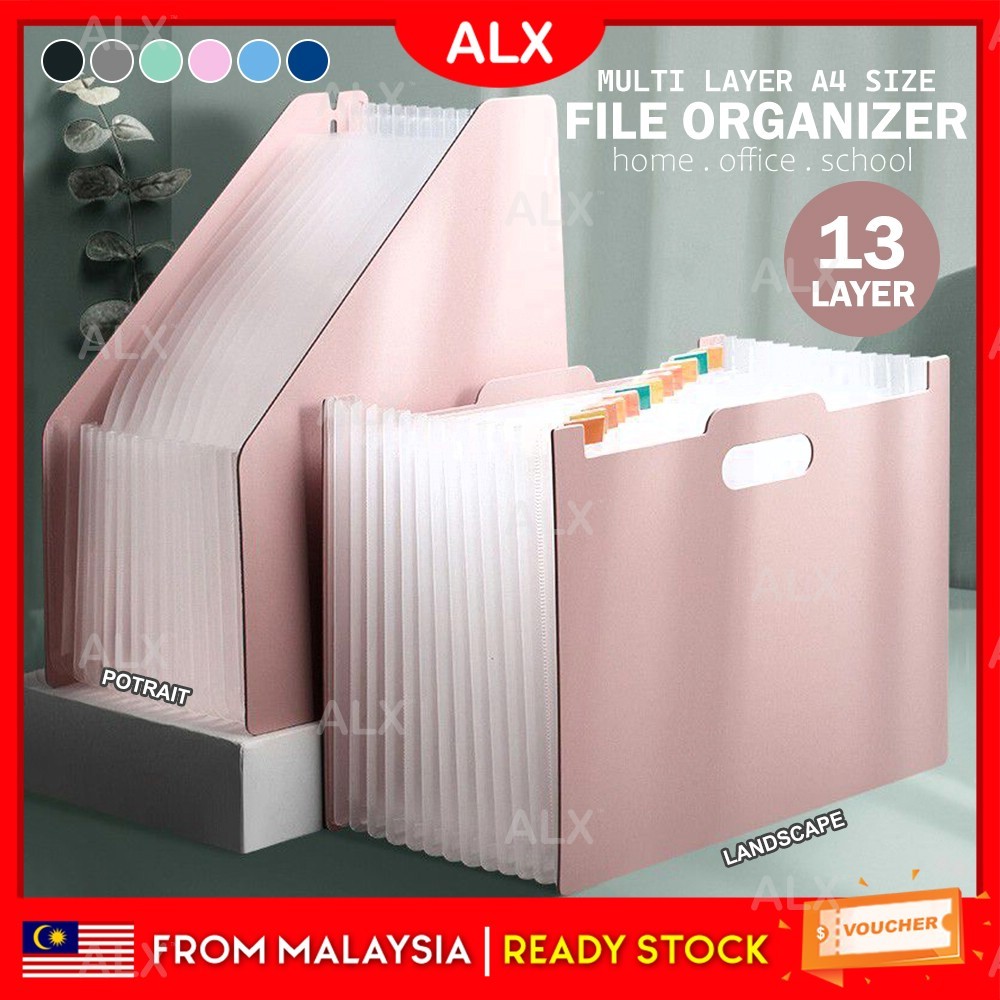 ALX Multi-Layer Expanding A4 Size Document Holder File Student ...