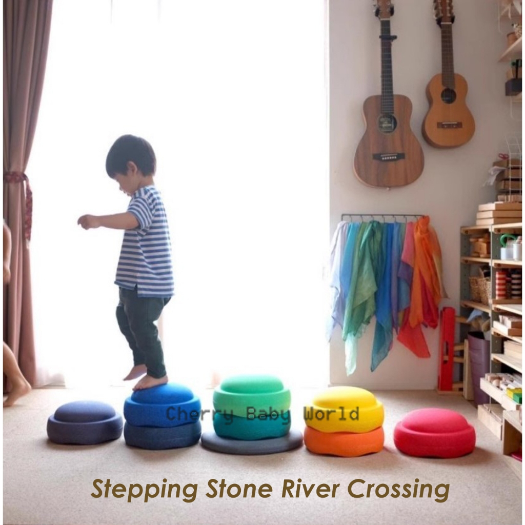 Balance Ball Stepping Stone River Crossing Stacking Stone Sensory Toy ...